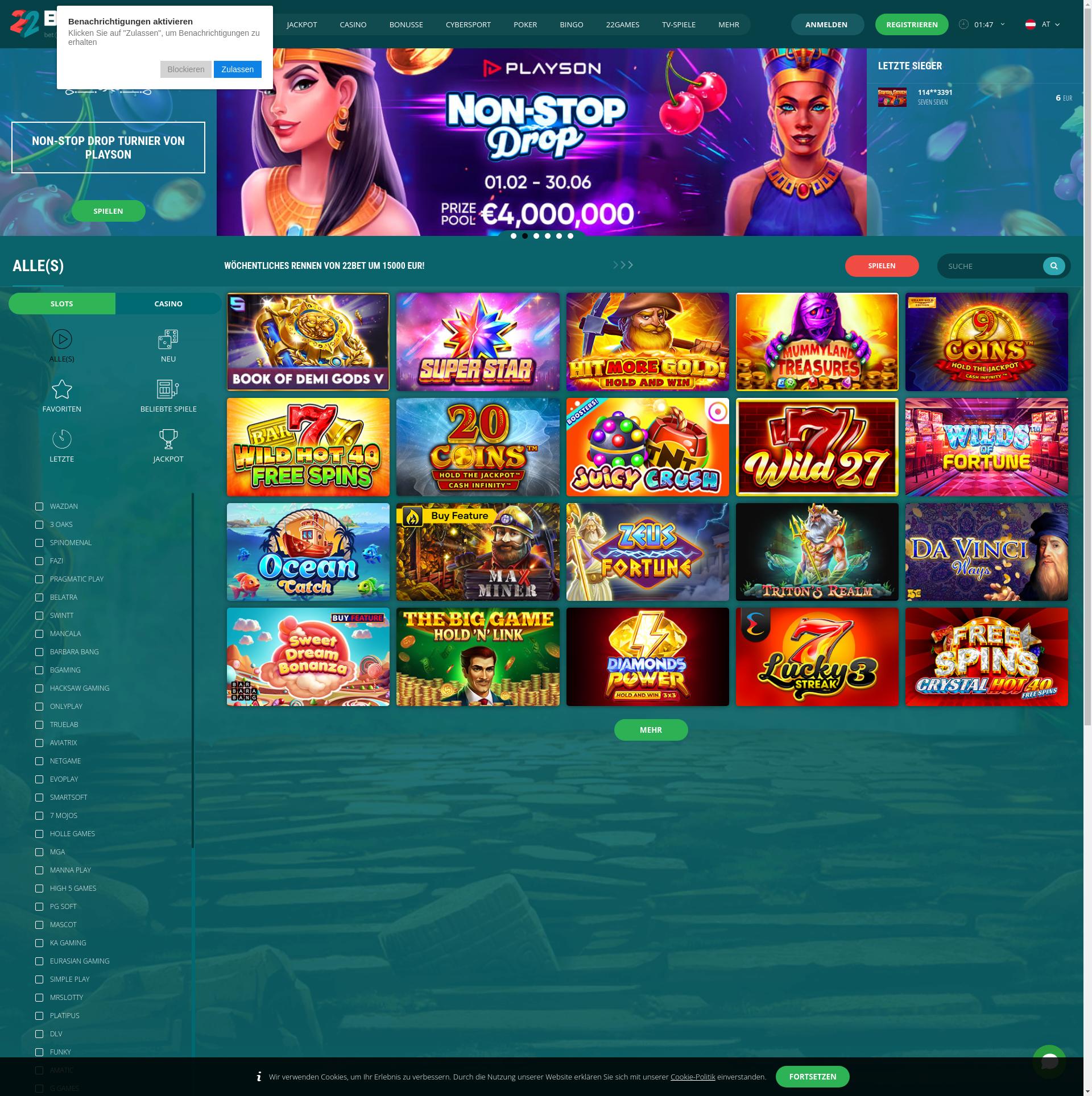 22 Bet Casino Review & Bonuses
