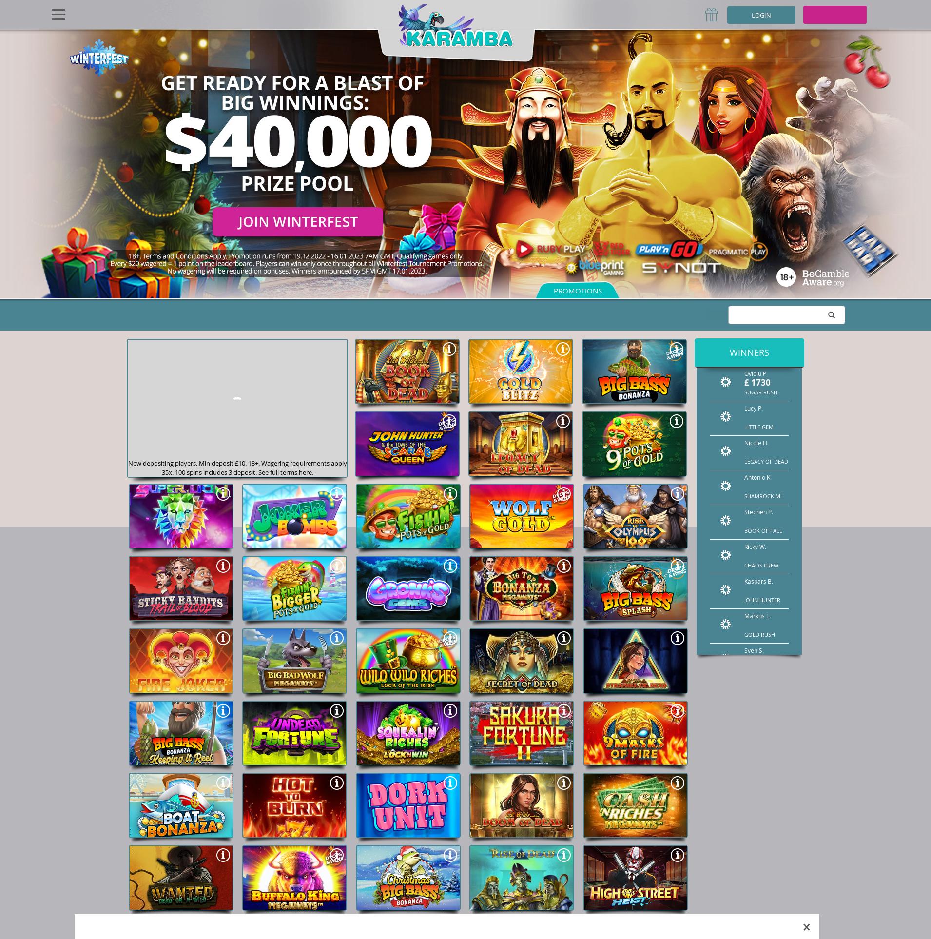 Karamba Casino Review & Bonuses | January, 2023