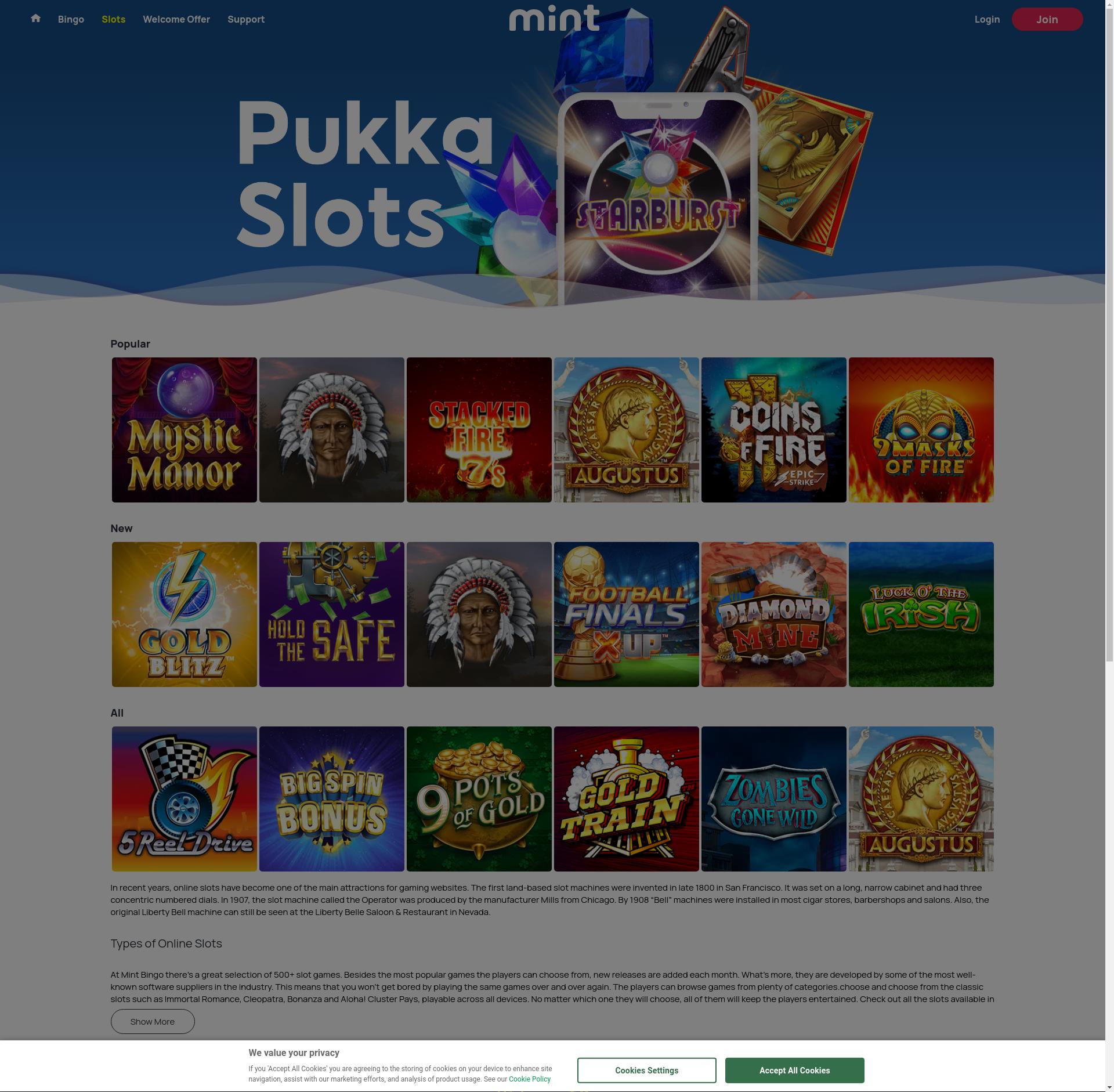 Mint Bingo Casino Review & Bonuses