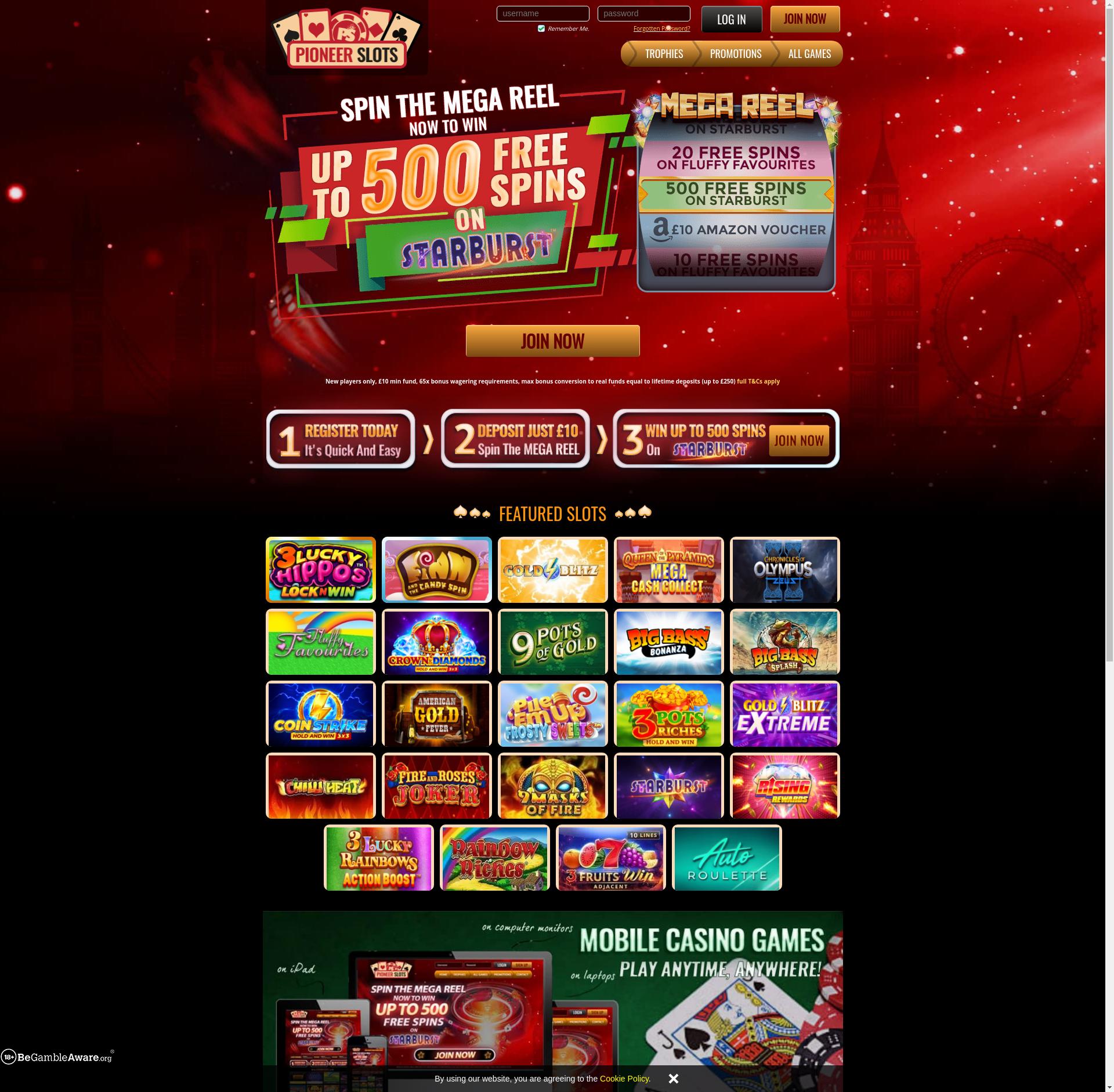 Pioneer Slots Casino Review & Bonuses