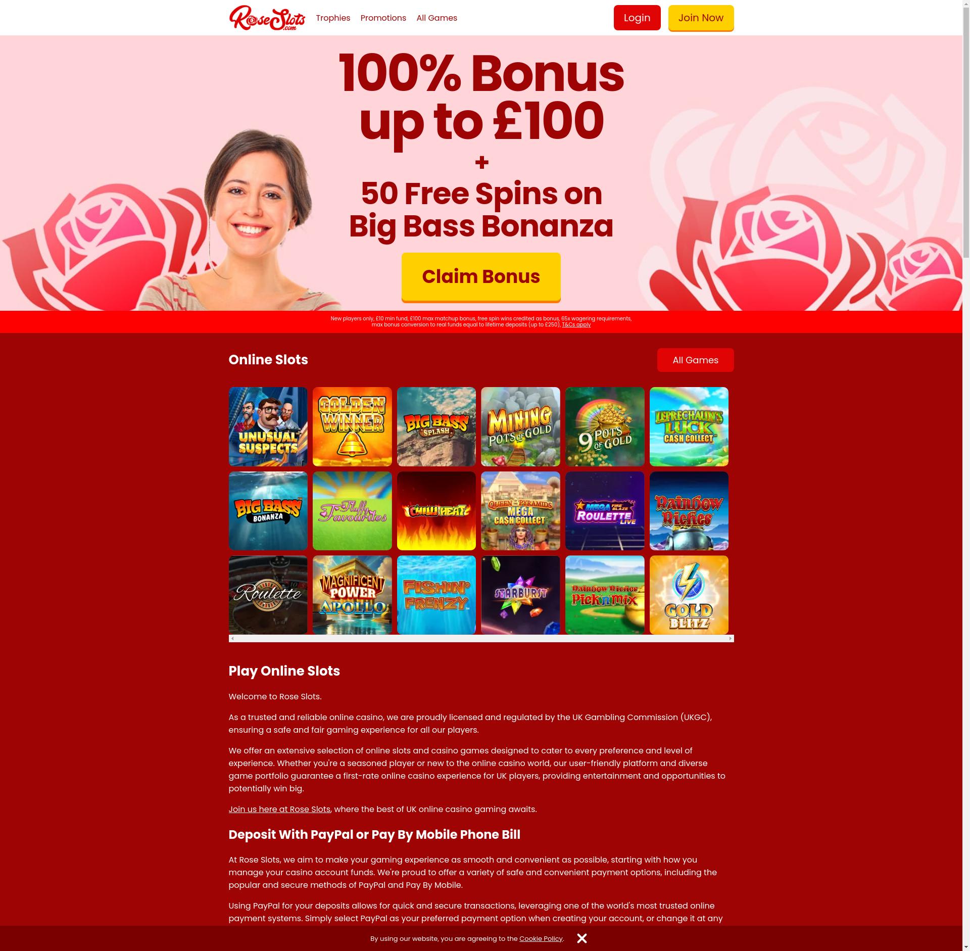 Rose Slots Casino Review & Bonuses
