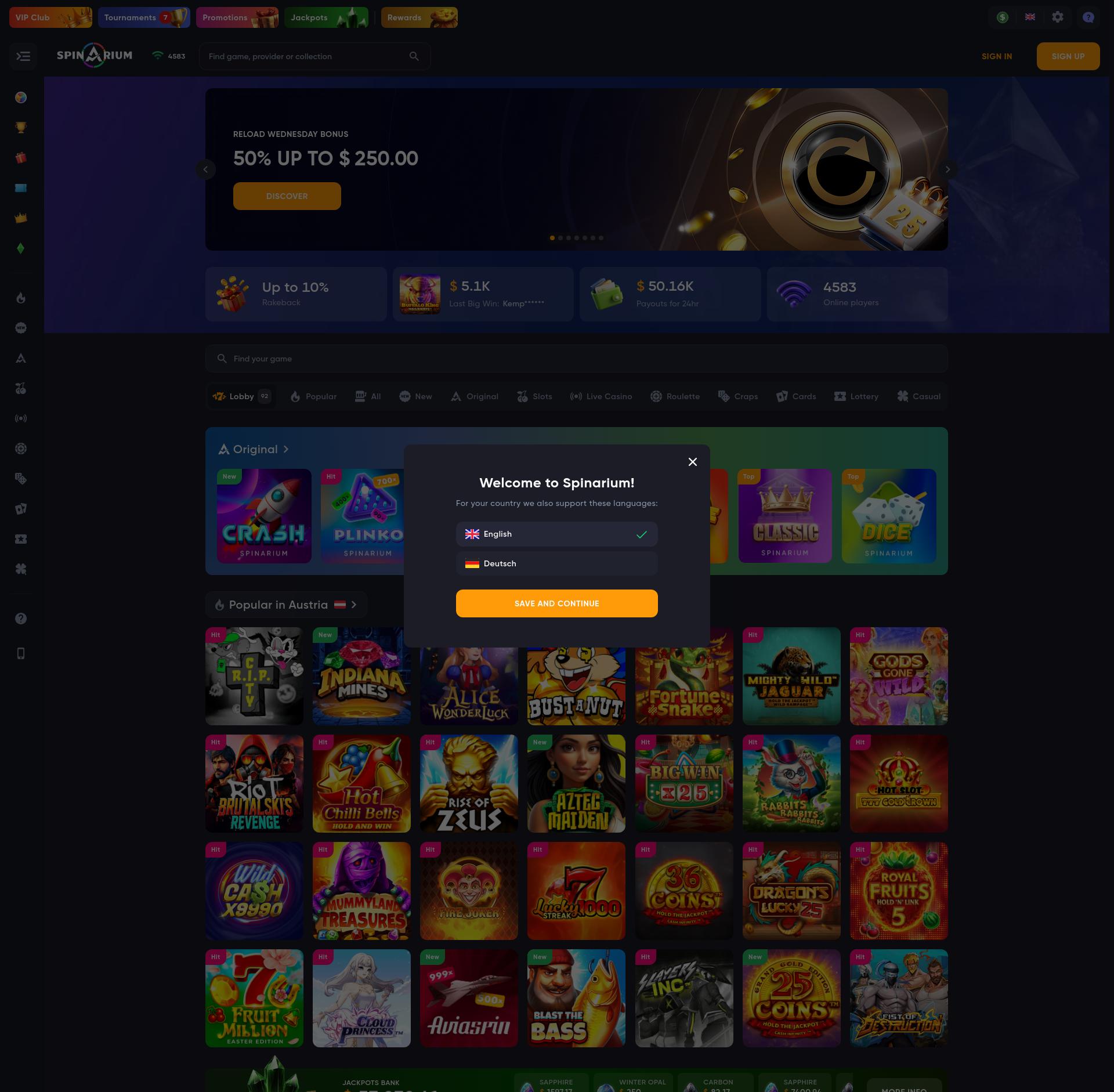 Spinarium Casino Review & Bonuses